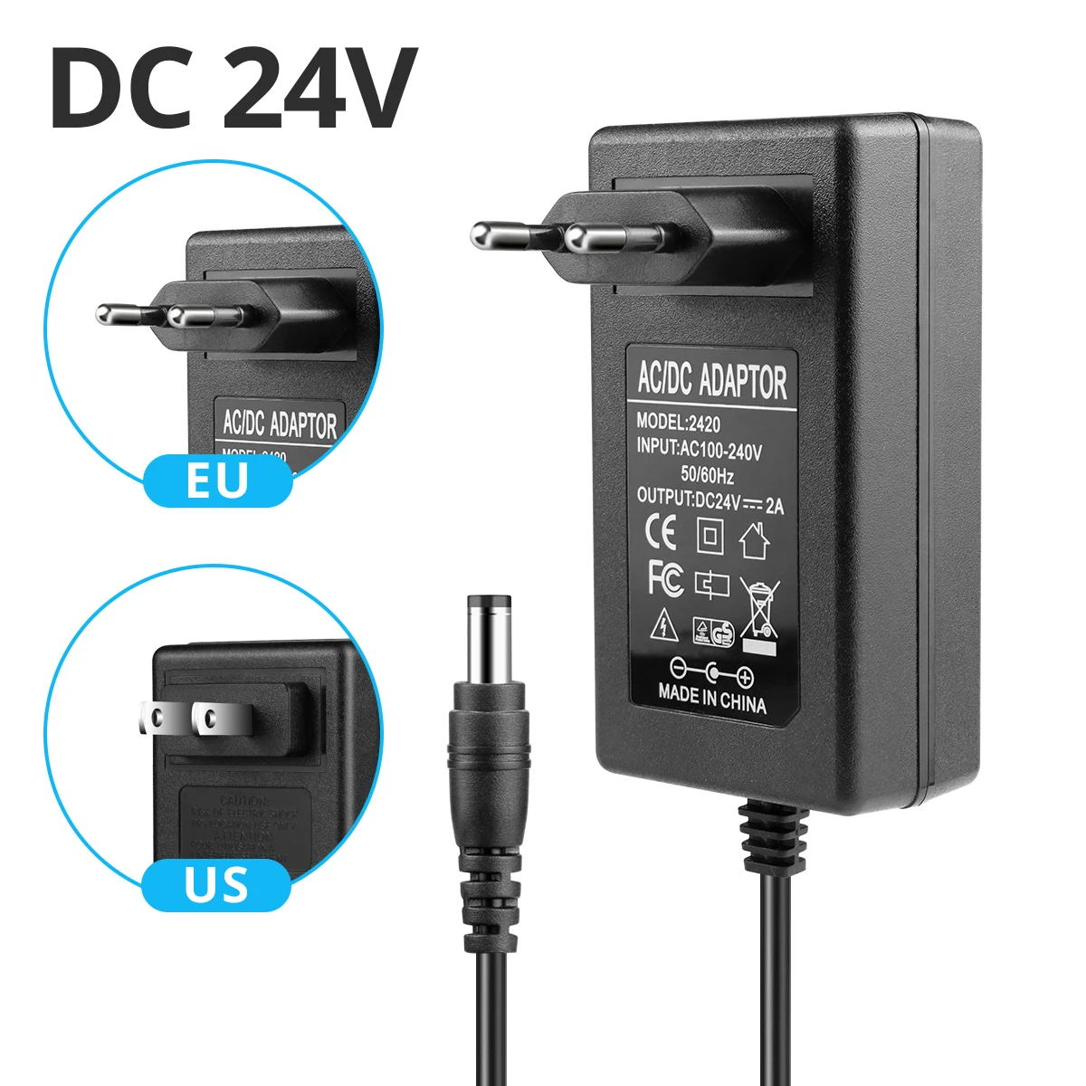 Full Power AC220V 230V 110V To DC 24V Lighting Transformer for LED ...
