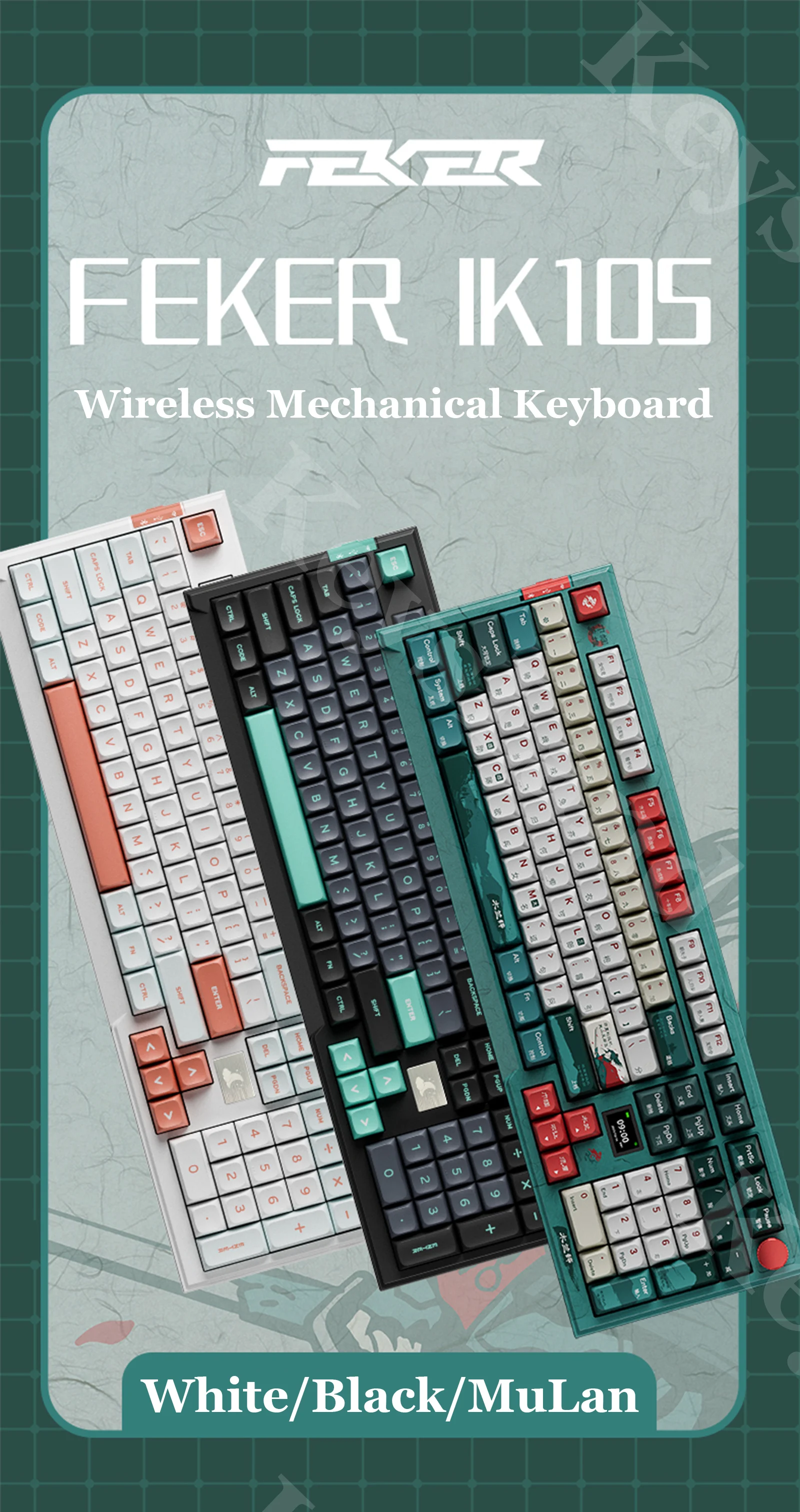 FEKER IK105 Plus Pro Wireless Hot-Swap Mechanical Keyboard