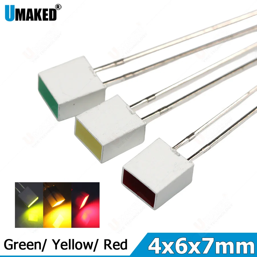 Diodo-LED-cuadrado-de-1000-piezas-4x6x7mm-rojo-verde-amarillo-4x6x7mm ...