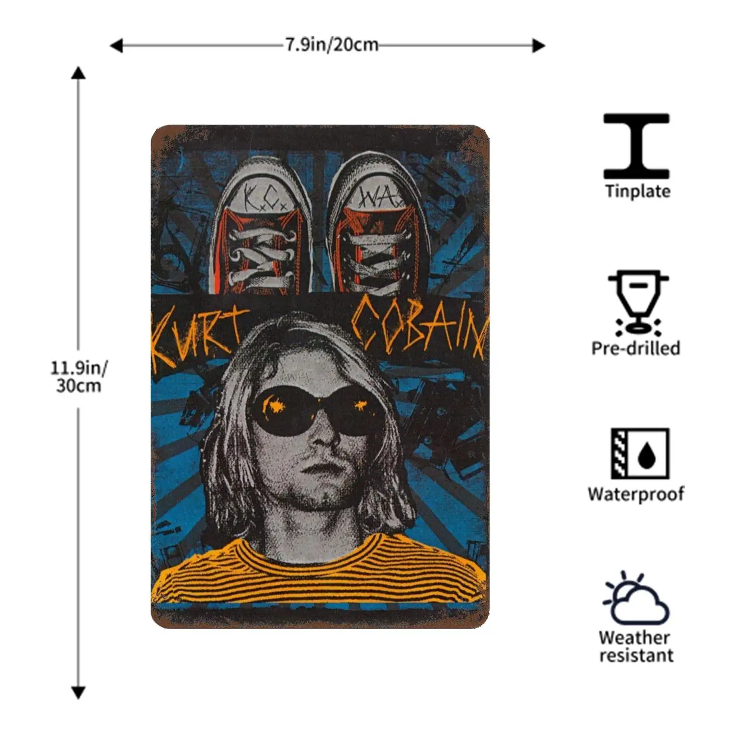 Kurt Cobain Poster Sunglasses