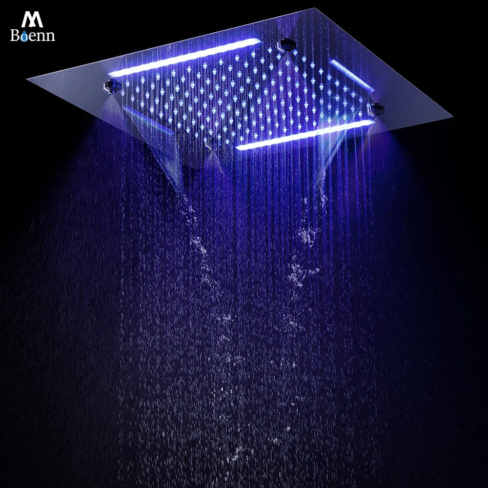 Luxury-20-Inch-Large-Rain-Shower-Head-For-Bathroom-Black-Tropical ...