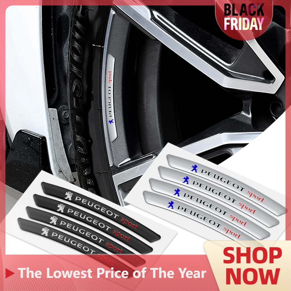 4PC-Aluminum-Car-Wheel-Rims-Racing-Sticker-Auto-Badges-Decor-Decals-For ...