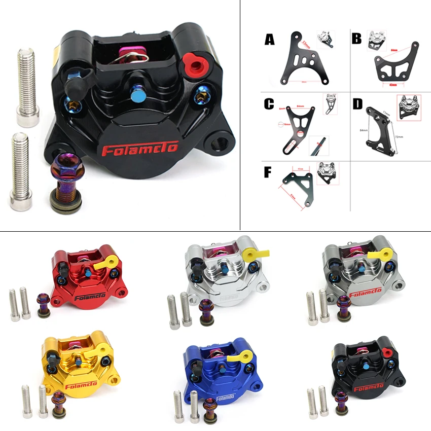 motorcycle brake caliper 2 piston 84mm pitching universal front rear ...