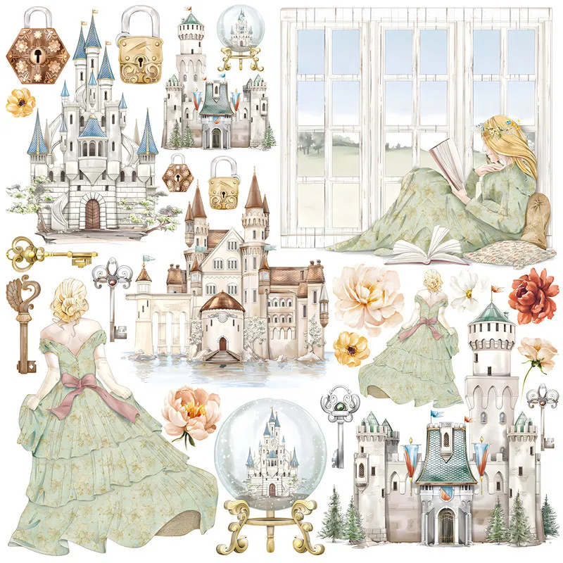Princess-Castle-Stickers-Crafts-And-Scrapbooking-stickers-kids-toys ...