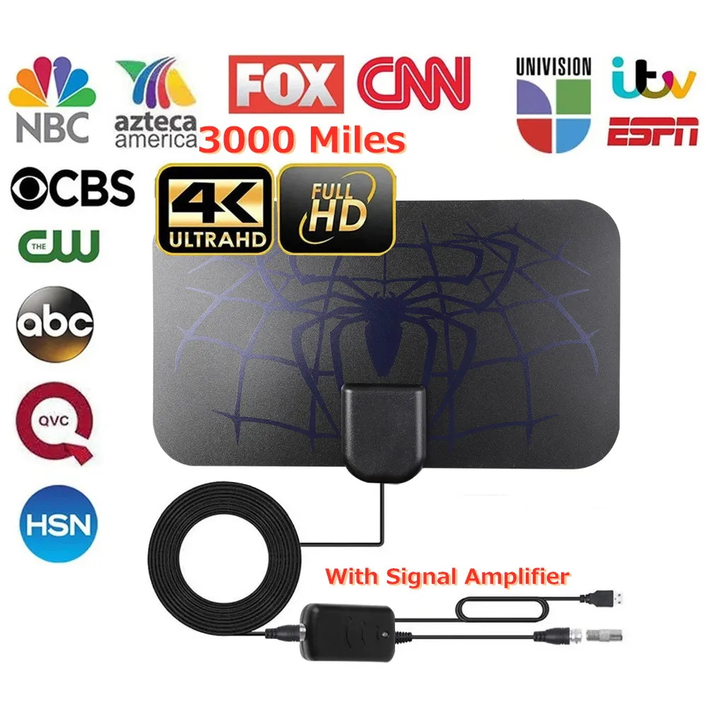 Tv-antenna-signal-amplifier-25db-adjustable-digital-tv-dtv-box-digital-3000-miles-booster-active ...