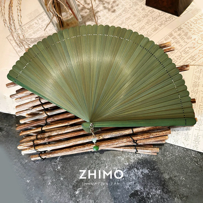 Creative and elegant full bamboo folding fan craft fan solid color fan ...