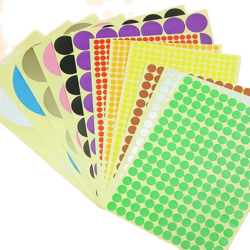 10mm-13mm-Round-Spot-Circles-Sealing-Stiker-Paper-Labels-Coloured-Dot ...