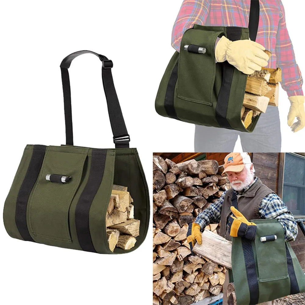 Outdoor-Camping-Firewood-Canvas-Storage-Bag-Carry-Storage-Bag-Handbag ...