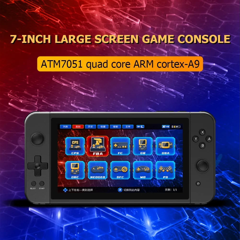 No card - Forêt verte - Console de jeu vidéo rétro X70, écran HD 7 ...