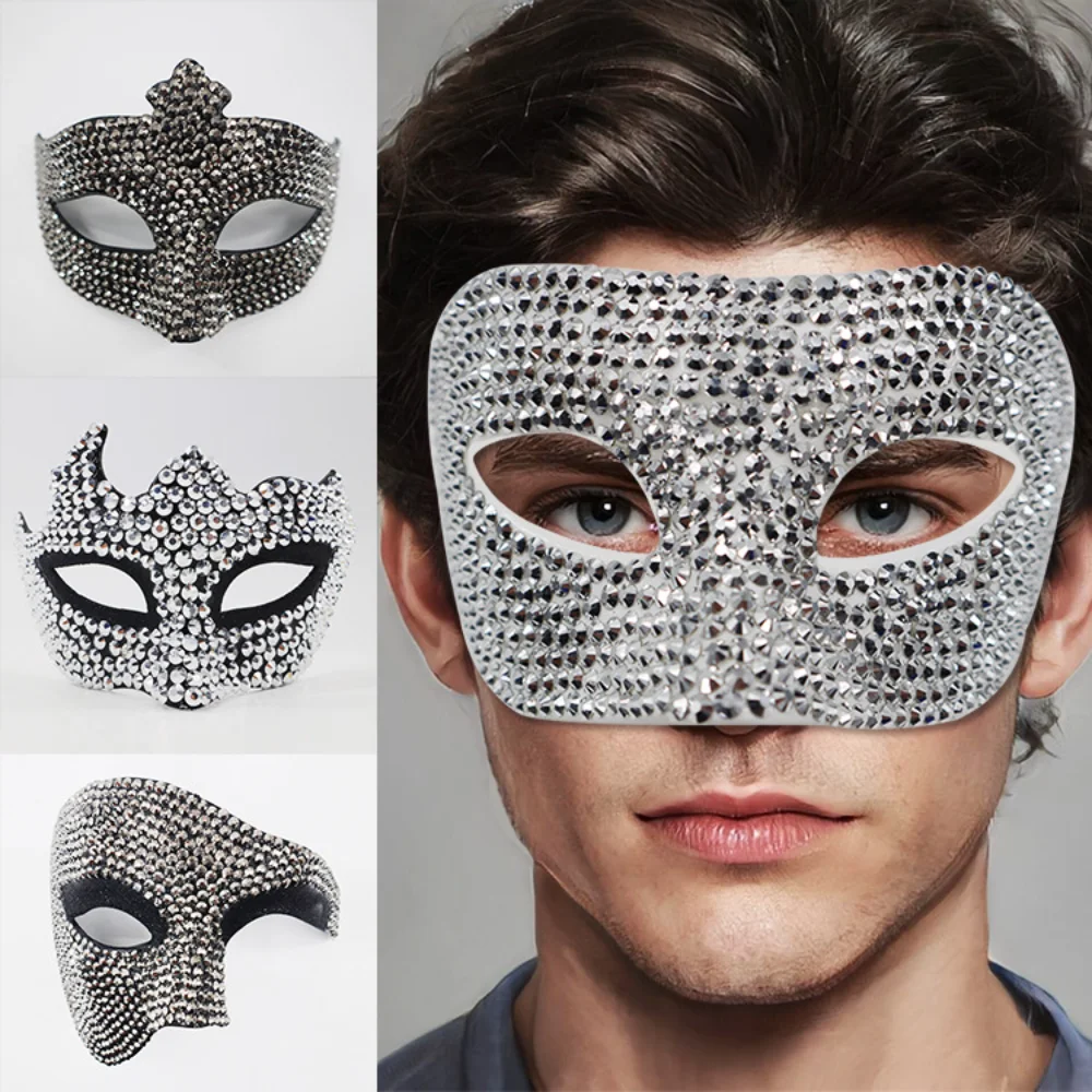 Halloween-Mask-Concert-Performance-Mask-High-end-Rhinestone-Half-Face ...