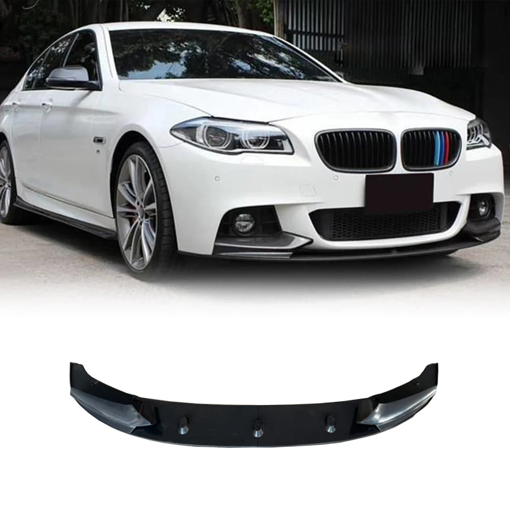 Gloss Black Front Bumper Spoiler Lip For Bmw 5 Series F10 528i M Sport ...