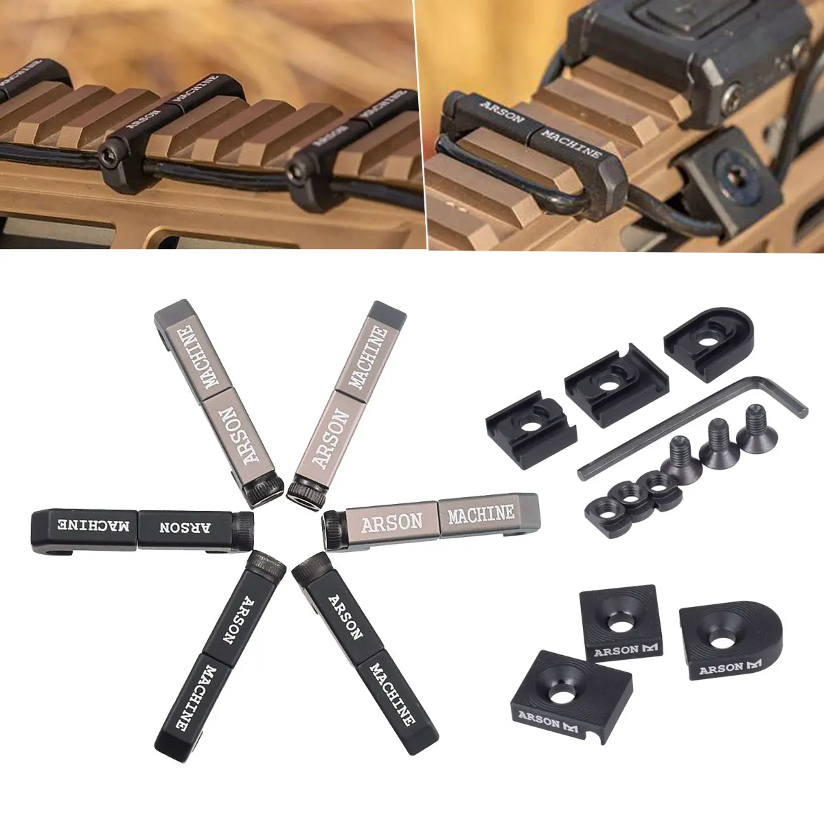 Tactical Arson Machine Cable Management MLOK Wire Guide System Surefire ...