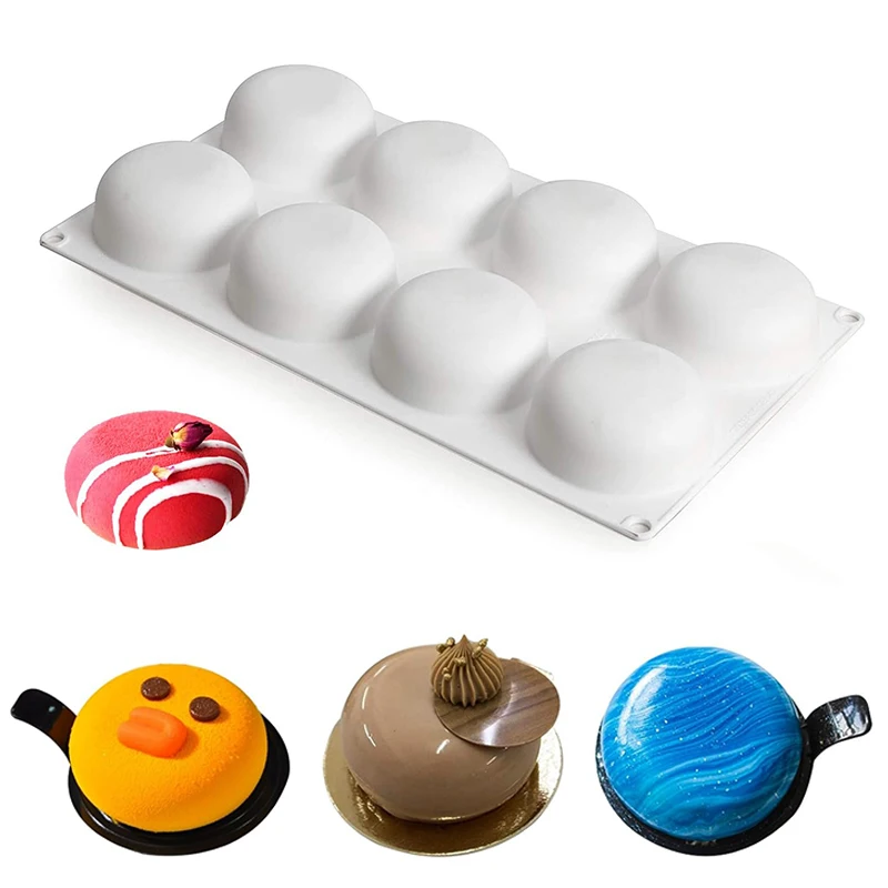 Silicone Cake Mold For Baking 3D Curved Stone Mousse Dessert Tool Round ...