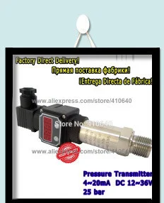 Pressure Transducer Specially For Air Compressor 16 Bar Range 4 to 20mA ...