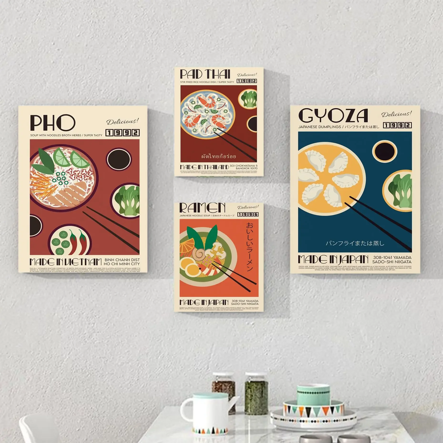 Kitchen-Food-Cooking-Pho-Ravioli-Sake-Anime-Posters-Kraft-Paper-Sticker ...