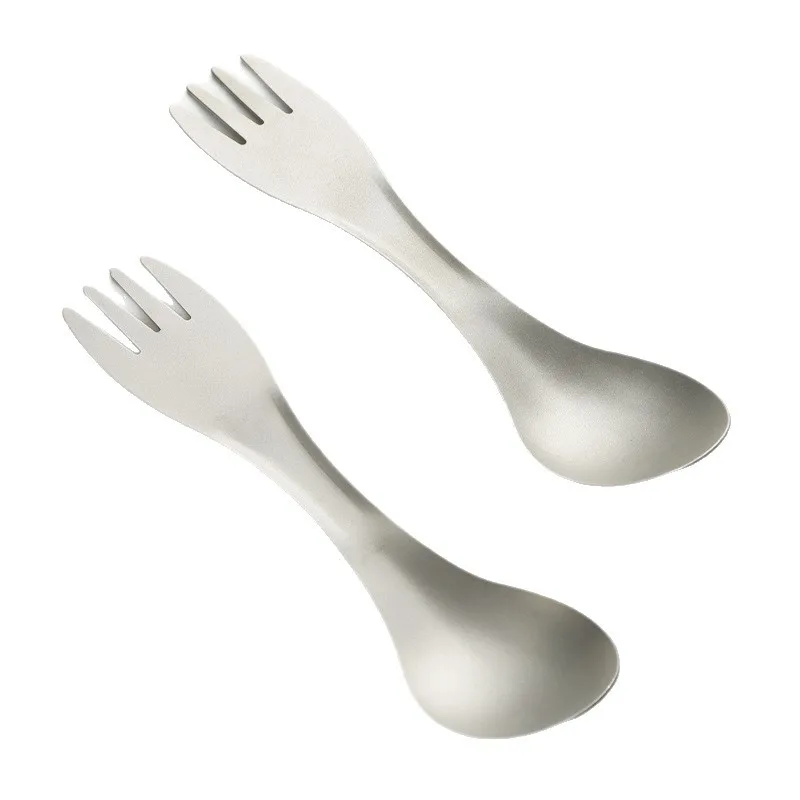 Ultralight Titanium Spork 2-in-1 Spoon & Fork Camping Picnic Travel ...