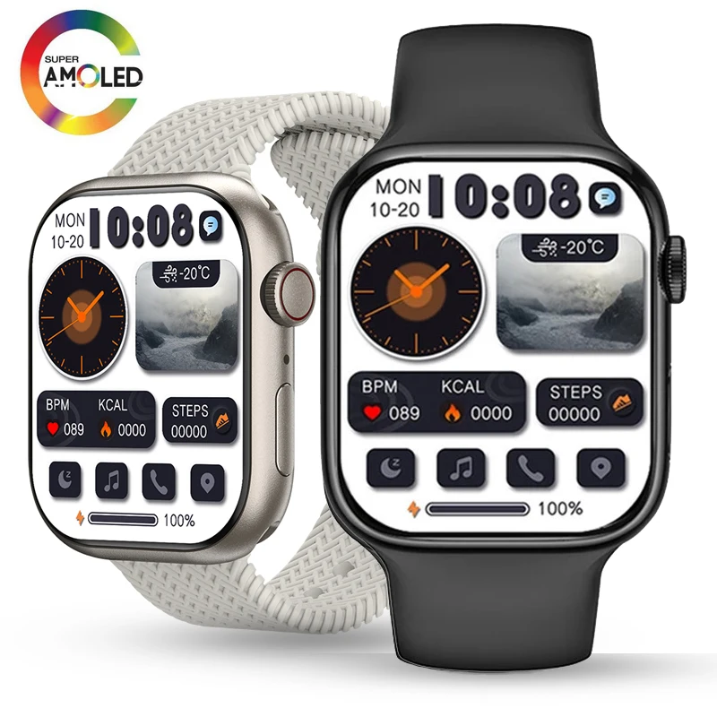 HK9-Pro-AMOLED-Smart-Watch-Series-8-Compass-NFC-45mm-OLED-Watches ...