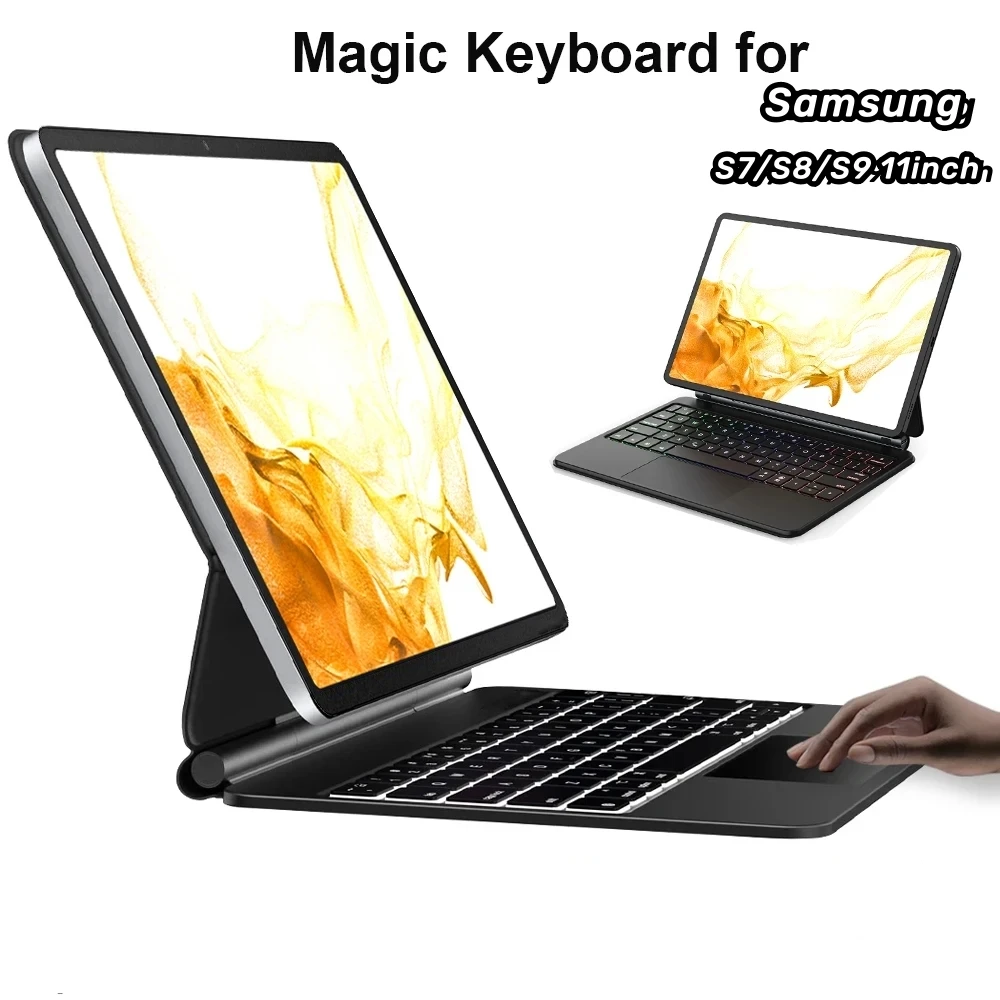 Magic-Keyboard-case-for-Samsung-Galaxy-Tab-S9-S8-S7-11-inch-Portuguese ...