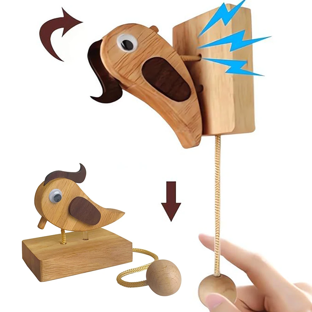 Wooden-Woodpecker-Doorbell-with-Pull-Rope-Manual-Woodpecker-Knocker ...