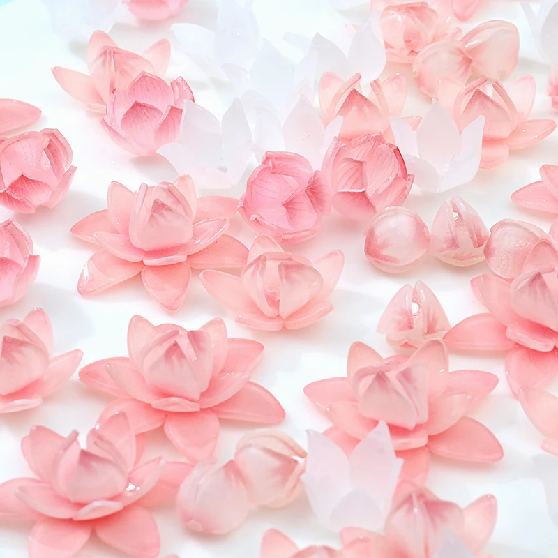 Flor abierta de loto multicapa para la fabricación de joyas DIY, hoja ...