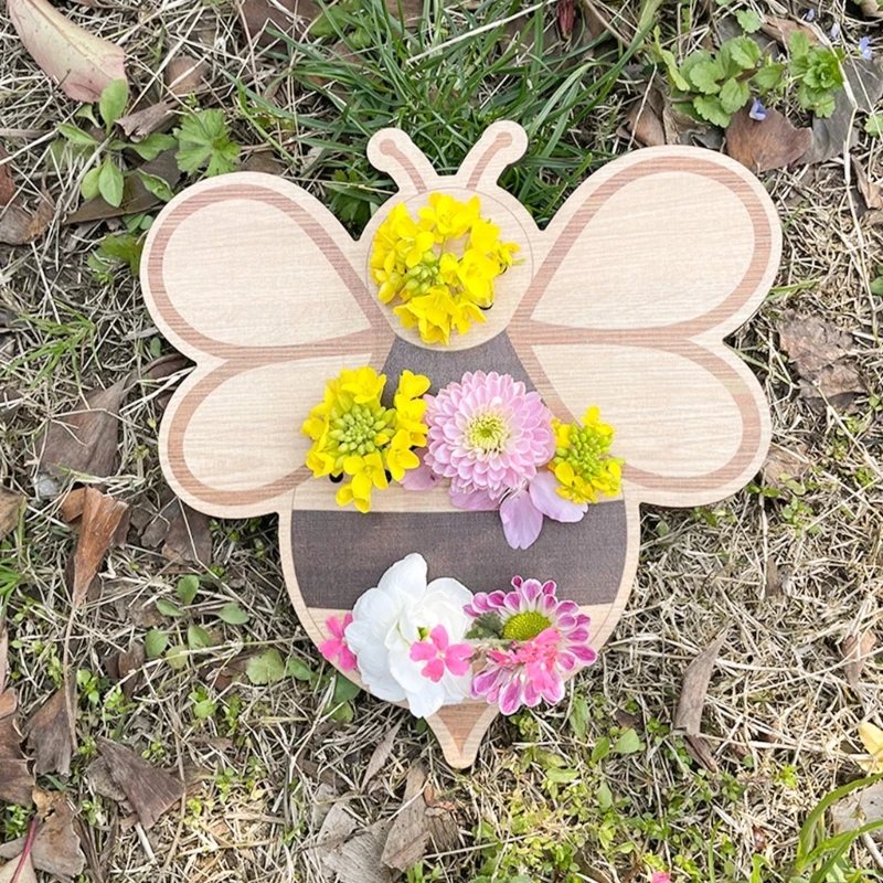 Bees-Shaped-Flower-Board-Kids-Flower-Shelf-for-Spring-Nature ...