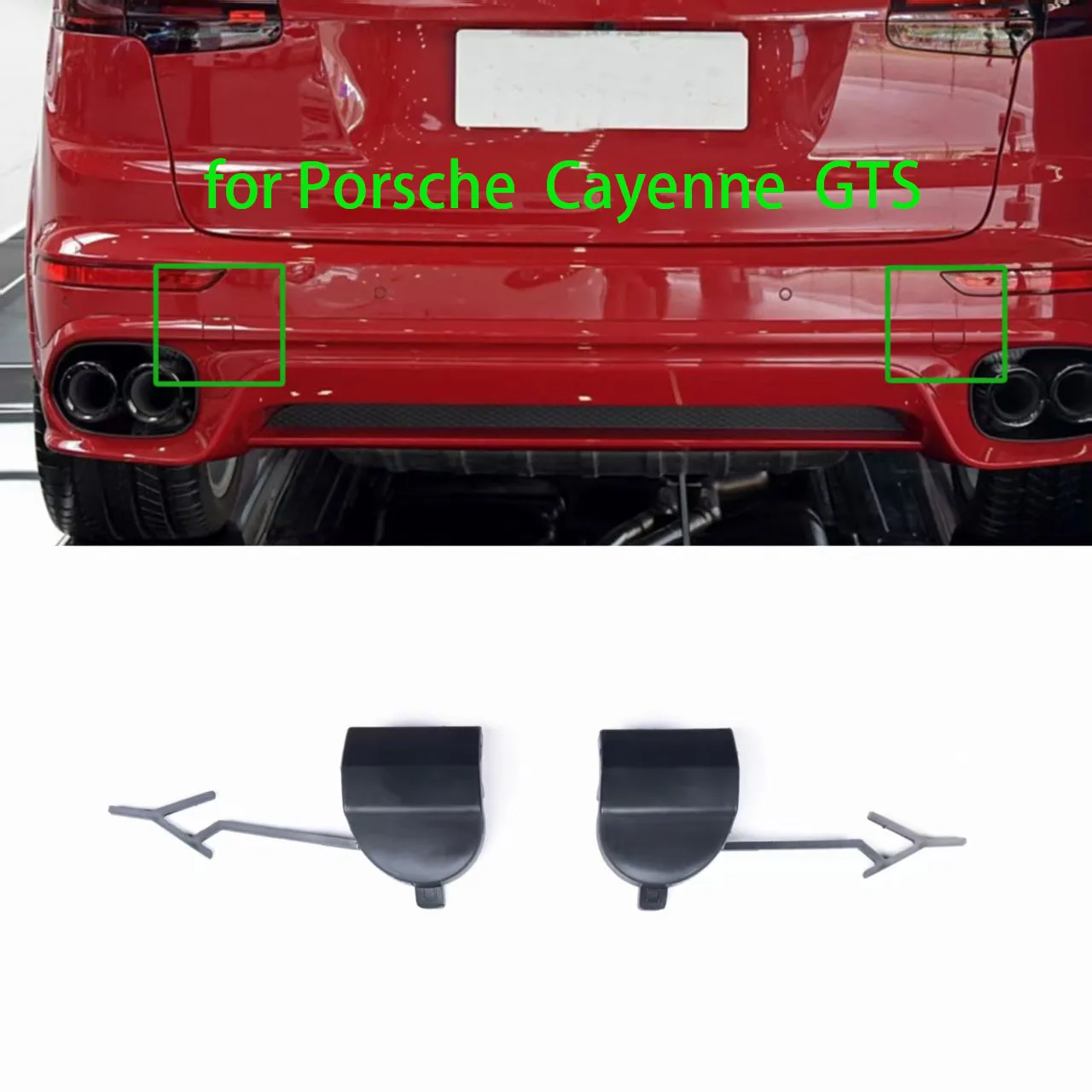 Rear bumper Tow Eye Cover For Porsche Cayenne GTS 2015 2016 2017 ...