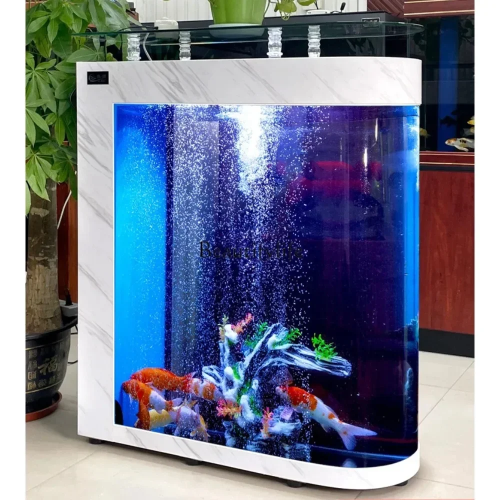 Medium-and-Large-Floor-Aquarium-Living-Room-Home-Change-Water-Partition ...