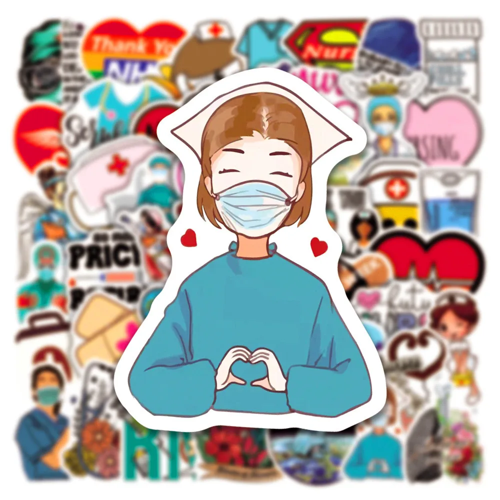 100Pcs-Doctor-Nurse-Sticker-Decal-DIY-Medical-Student-Graffiti-Car ...
