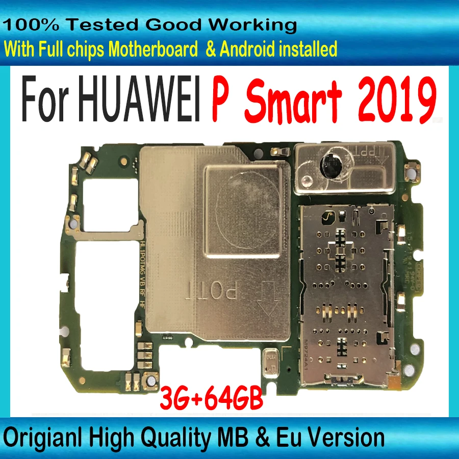 Placa-M-e-para-HUAWEI-P-Smart-2019-Placa-L-gica-100-Original-com ...