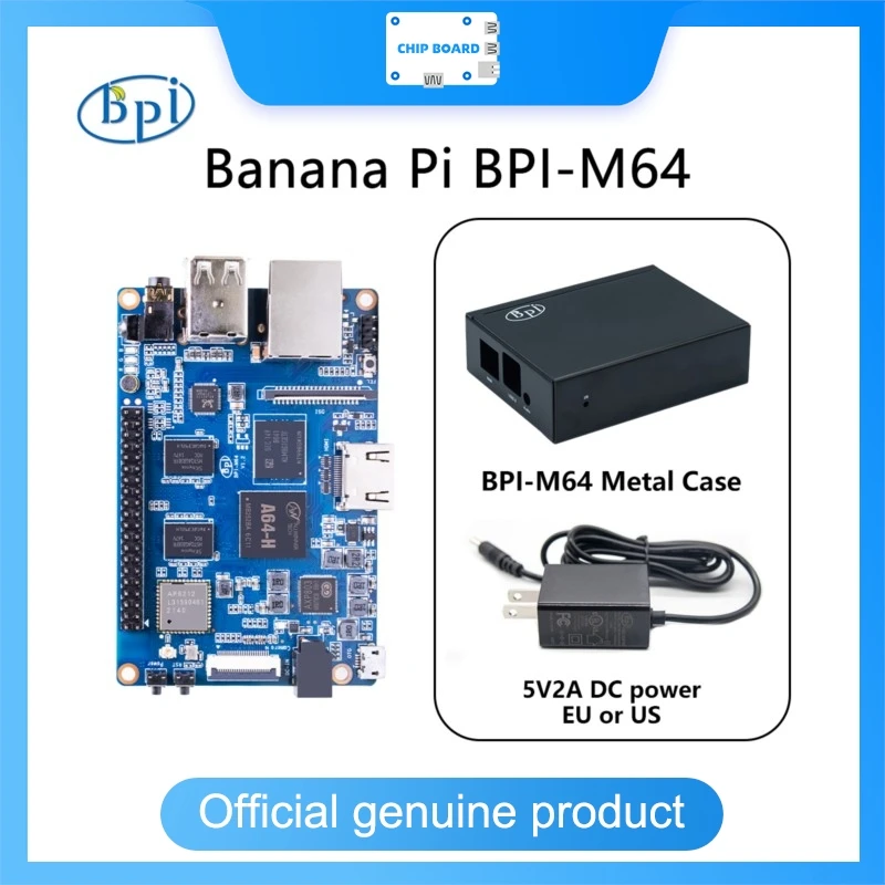 Banana Pi BPI-M64 SBC con caja de metal y adaptador de corriente ...