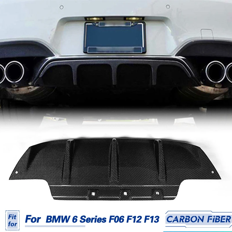Car-Rear-Bumper-Diffuser-Lip-Spoiler-Carbon-Fiber-For-BMW-6-Series-F06 ...