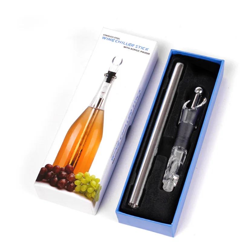 Stainless-Steel-Ice-Wine-Chiller-Stick-With-Wine-Pourer-Cooling-Stick ...