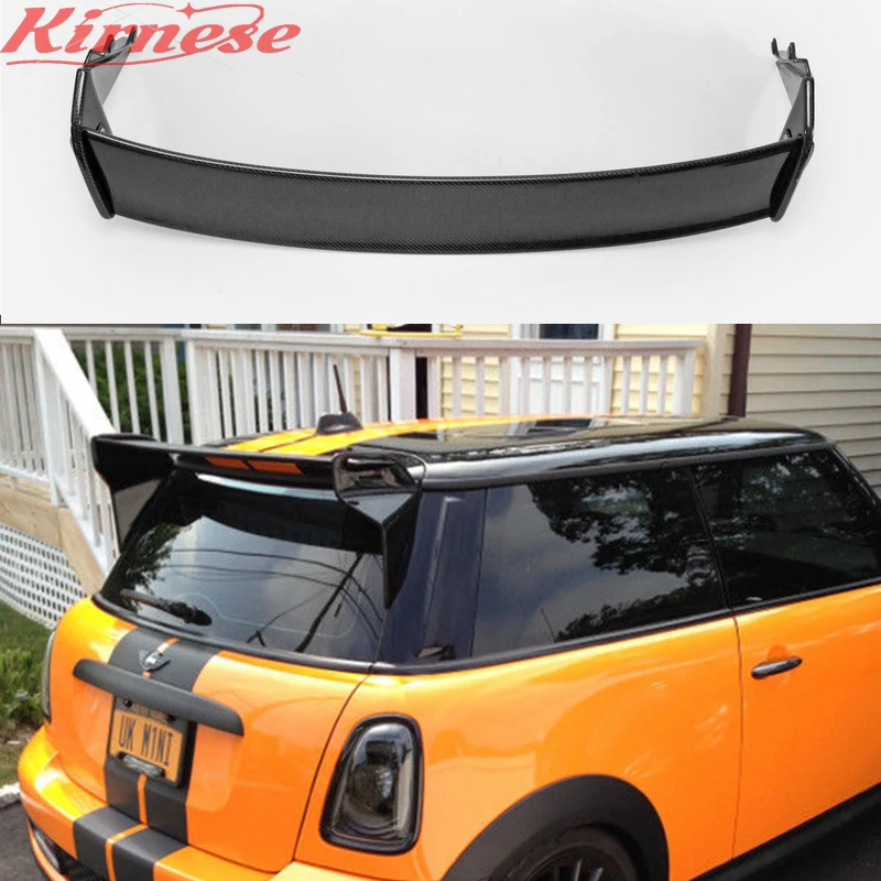 For-Mini-R56-Carbon-Fiber-Rear-Spoiler-JCW-Style-Fiber-Glass-Wing-Lip ...