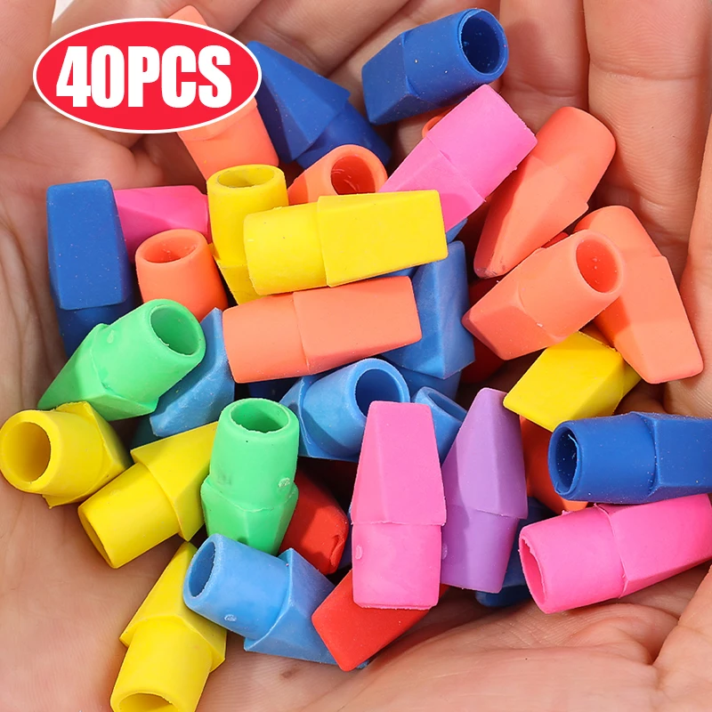 2-In-1-Erasers-Pencil-Top-Protector-Caps-Creative-Chisel-Shape-Pen-Tip ...