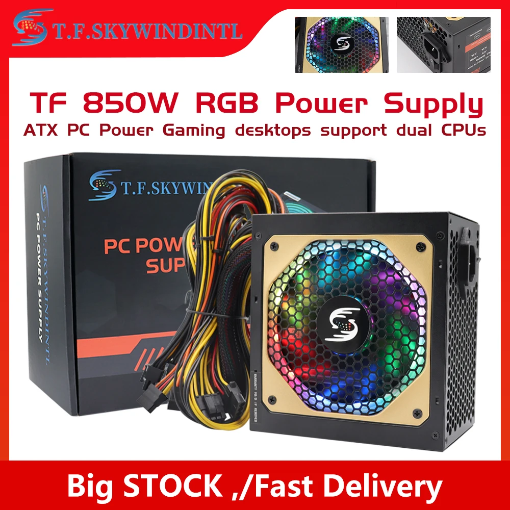 T.F.SKYWINDINTL Computer 750W 800W 850w PC Power Supply For PC 220V ATX ...