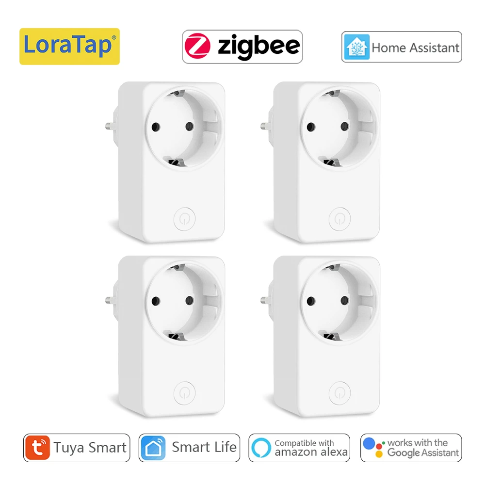 Loratap Zigbee Eu Socket 16a Power Tuya Smart Life App Remote Voice Control Timer Plug Switch ...