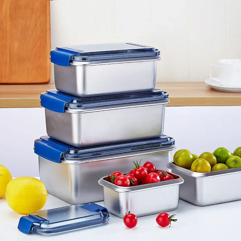 316 Stainless Steel Lunch Box 600ml-2800ml Food Grade Portable Bento ...