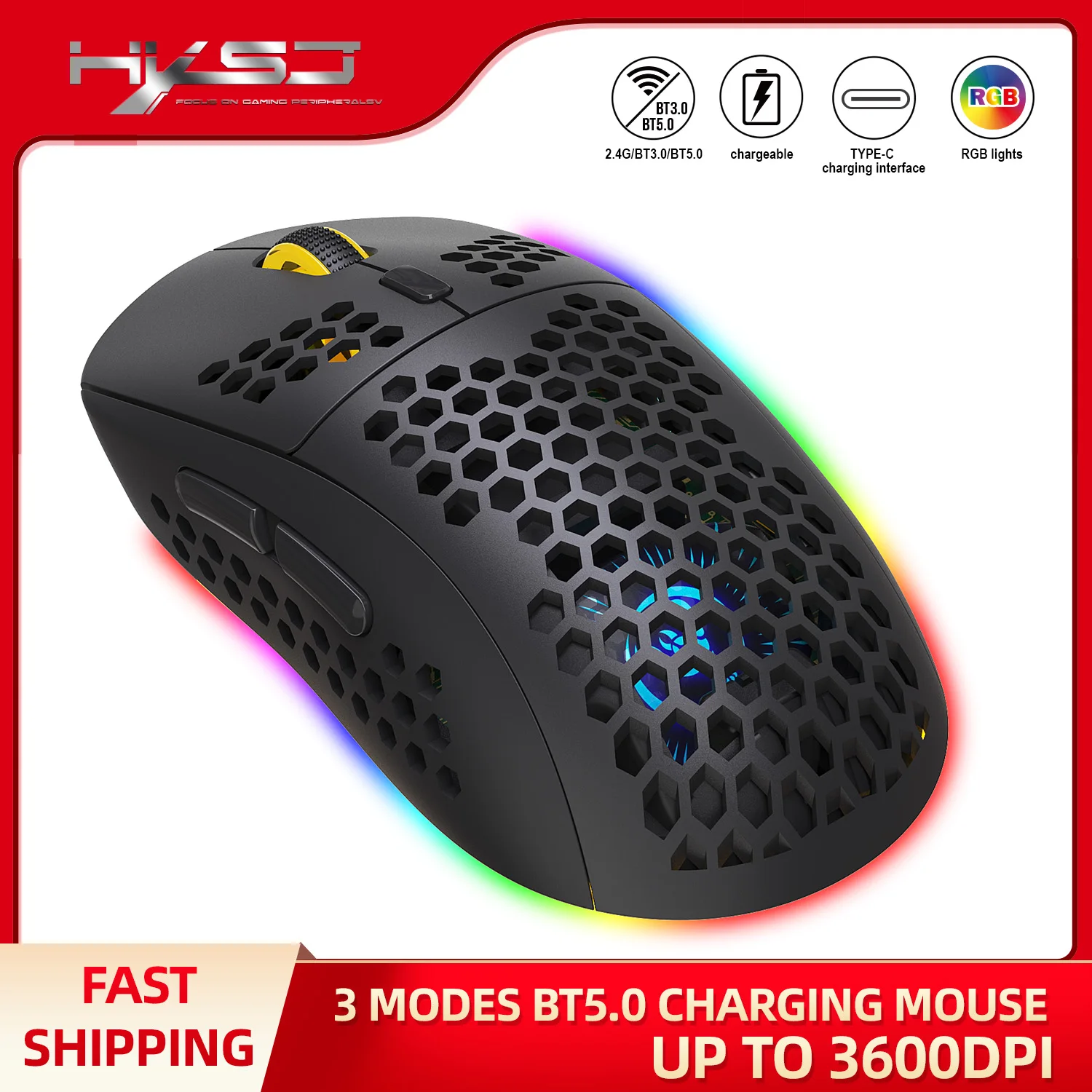 HXSJ-Wireless-Gaming-Mouse-Bluetooth-3-0-5-0-Three-mode-RGB-Light-Mode ...