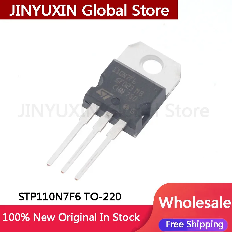 5-100PCS 110N7F6 STP110N7F6 110A 68V MOSFET TO-220 Transistor IC Chip ...