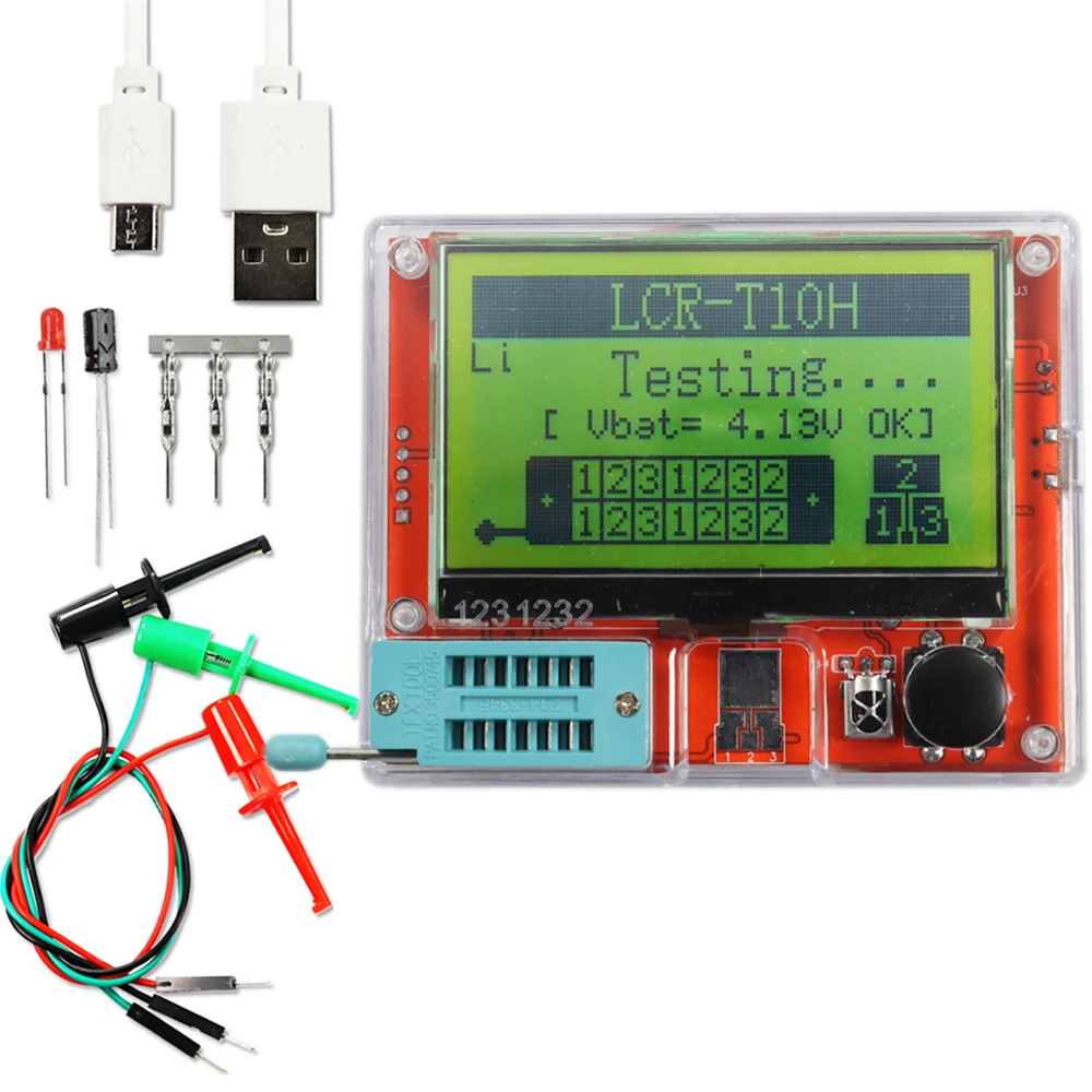 LCR-T10H TFT LCD Display Multi-metro Transistor Tester Diodo Triode ...