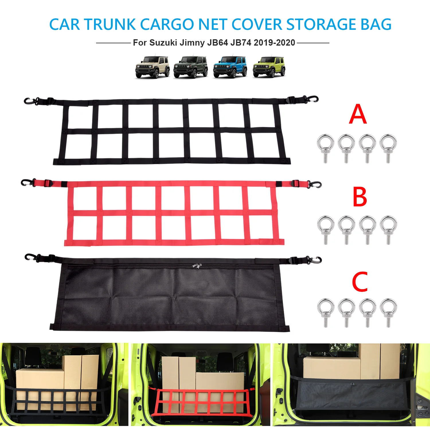 Stowing-Tidying-For-Jimny-Car-Trunk-Box-Net-Trunk-Cargo-Net-Cover ...