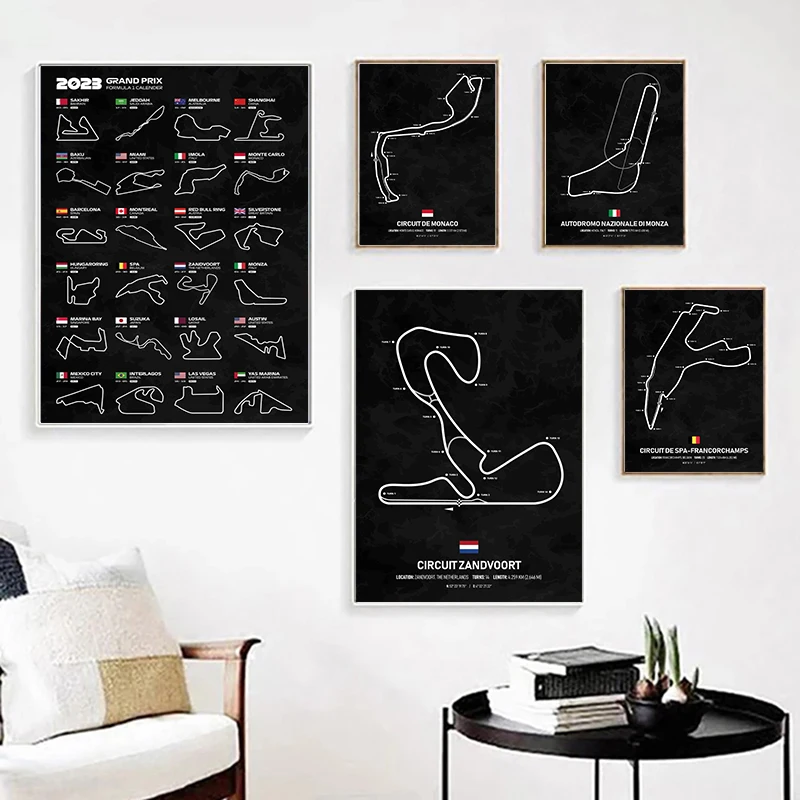 Race-Circuit-Track-Texture-F1-Season-Calendar-2023-Poster-Wall-Art ...
