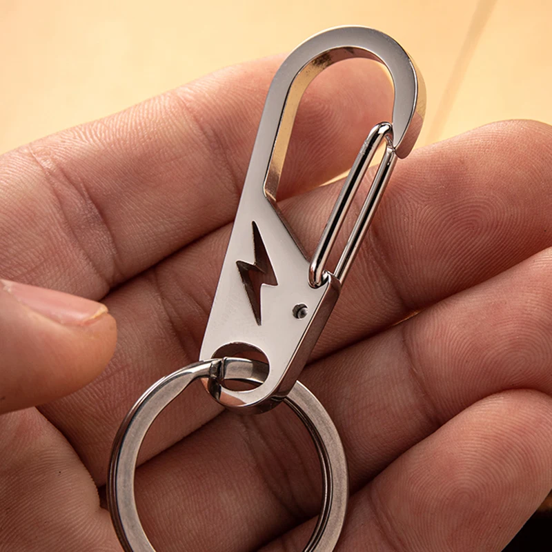 Lightning-Keychain-Stainless-Steel-Car-Key-Ring-Holder-for-Men-Key ...