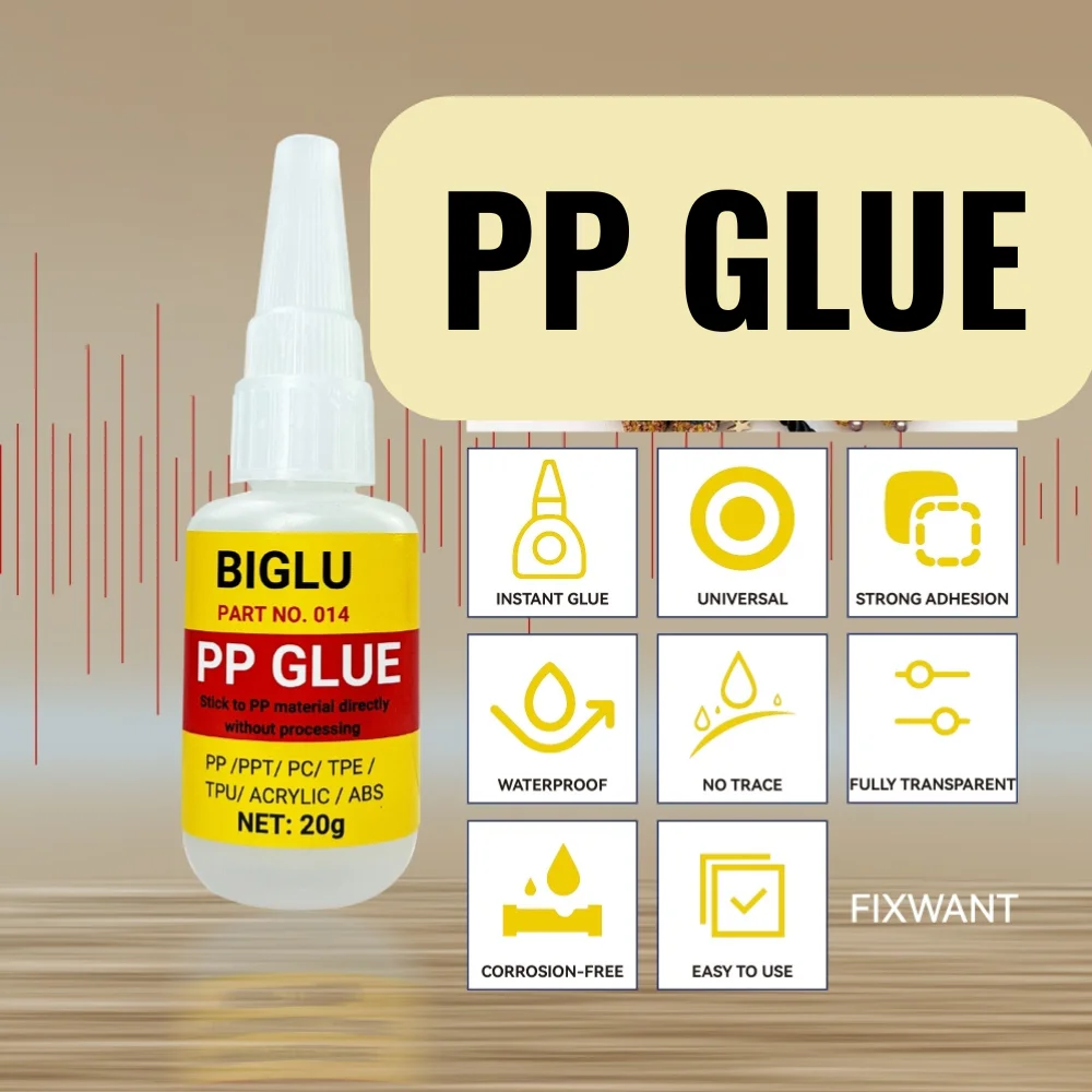 BIGLU Instant PP Glue Bonds Polypropylene ABS PVC Directly Without ...
