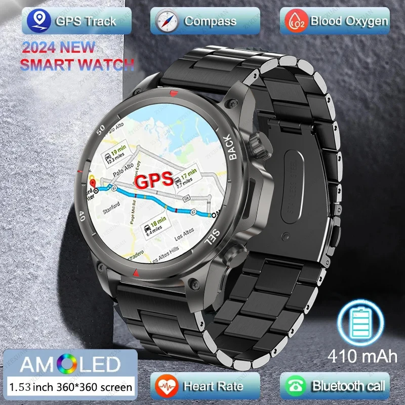 2024New-GPS-Track-Rugged-Military-Smart-Watch-Men-AMOLED-HD-Screen-IP68 ...