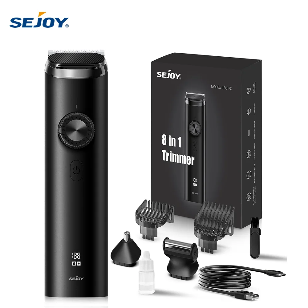 Sejoy Beard Trimmer for Men Cordless Nose Hair Trimmer Waterproof Hair ...