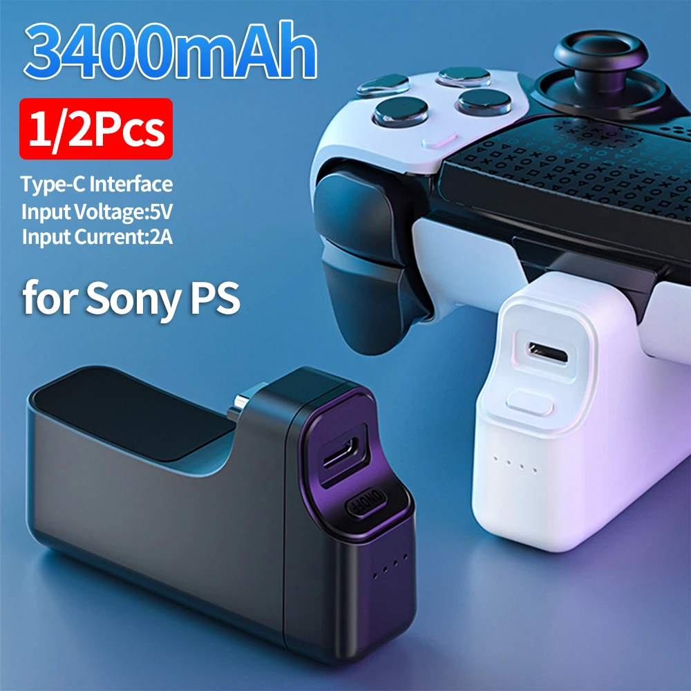 1-2Pcs-3400mAh-Rechargeable-Back-Clip-Battery-for-Sony-PS-LED-Display ...