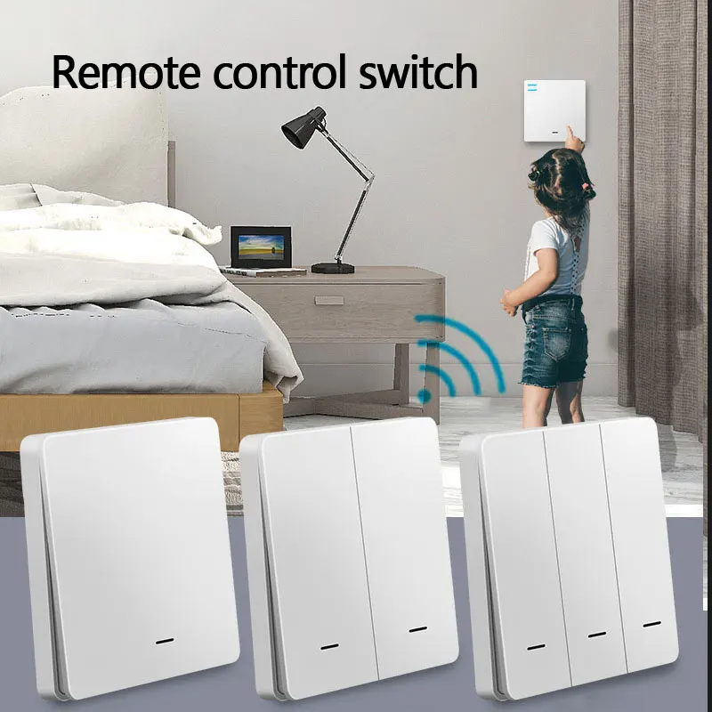 1-2-3Gang-Smart-Wireless-Switch-RF-433-Mhz-86-Portable-White-Home-Wall ...