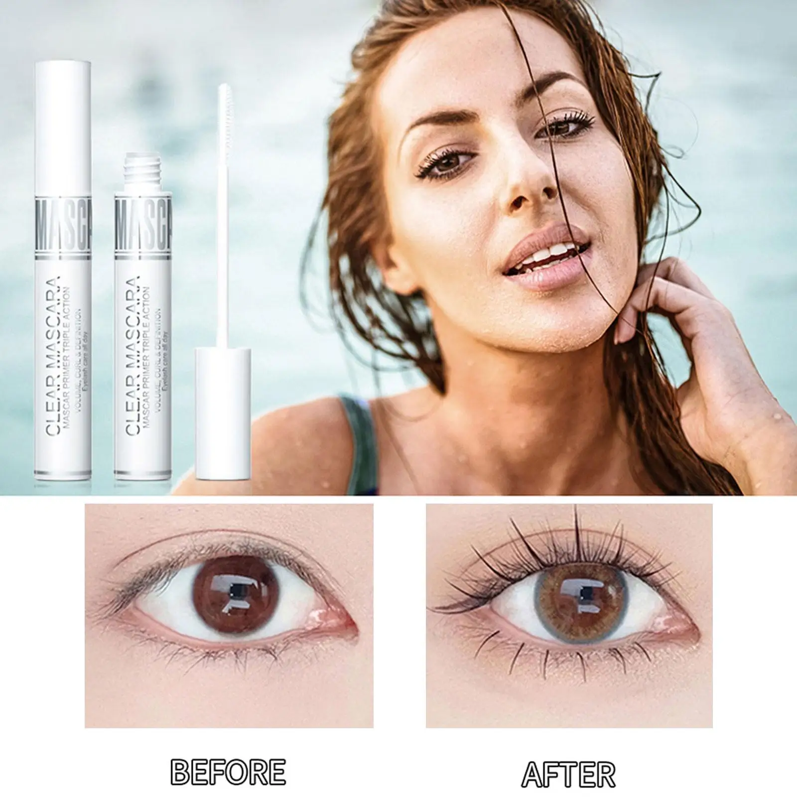Clear Mascara Before After
