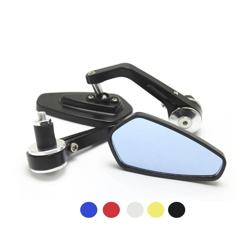 22mm-Motorcycle-Handlebar-End-Mirror-Aluminum-Rearview-Mirror-For ...